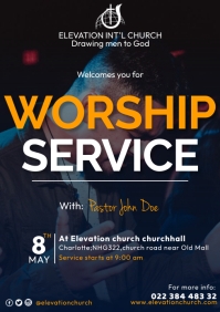 worship service Template | PosterMyWall