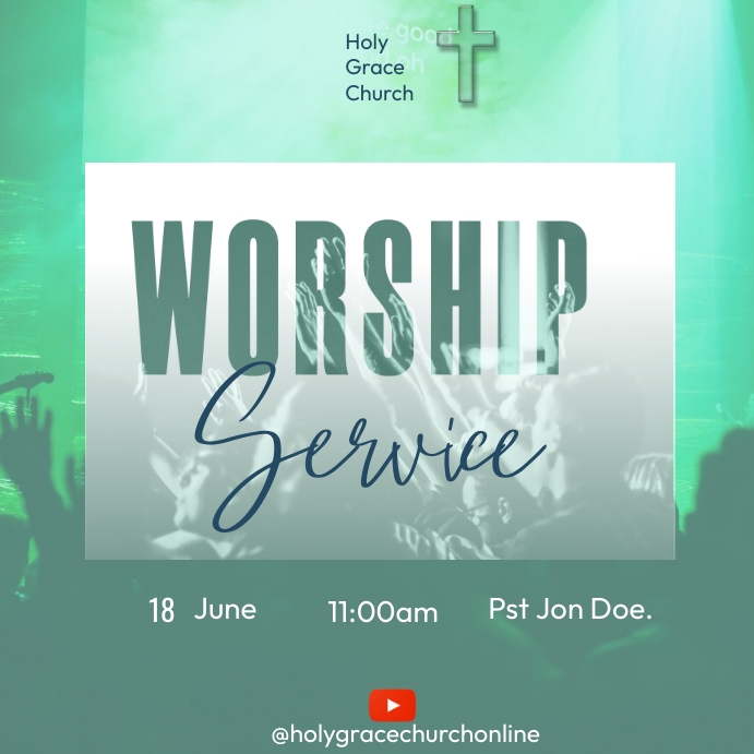 Copy of worship service | PosterMyWall