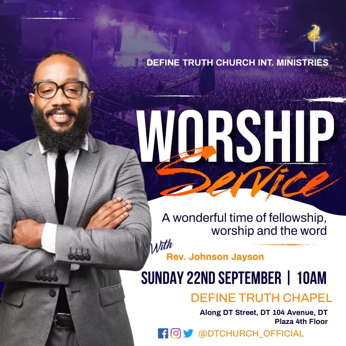 Copy of Worship Service | PosterMyWall