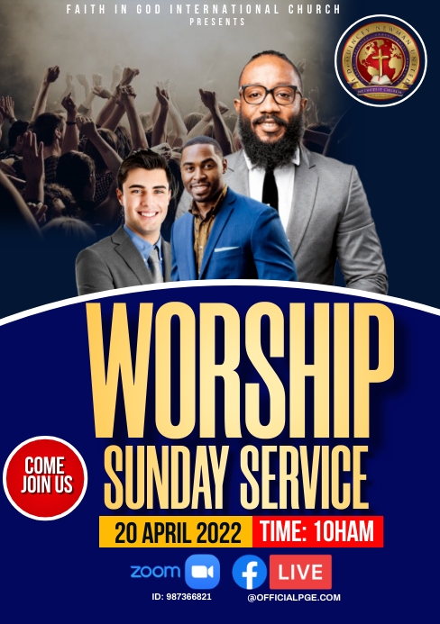Copy of worship service | PosterMyWall