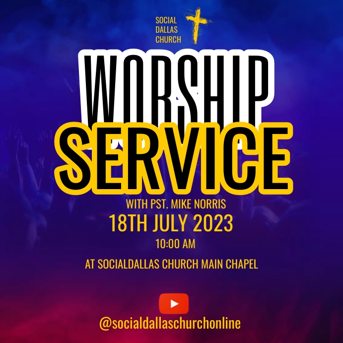 worship service Template | PosterMyWall