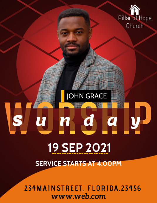 Copy of Worship service | PosterMyWall