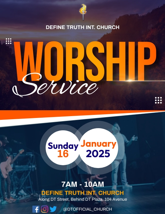 Copy of Worship Service | PosterMyWall