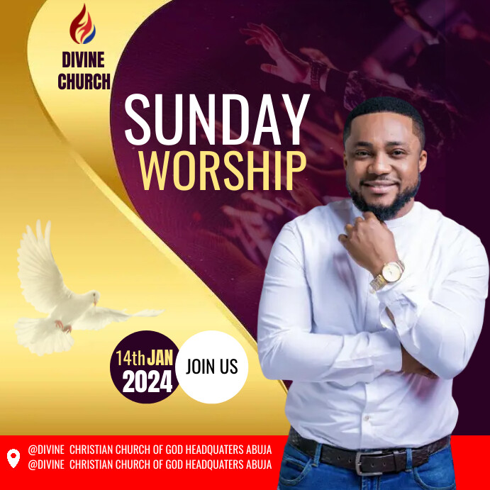 WORSHIP SERVICE DESIGN Template | PosterMyWall