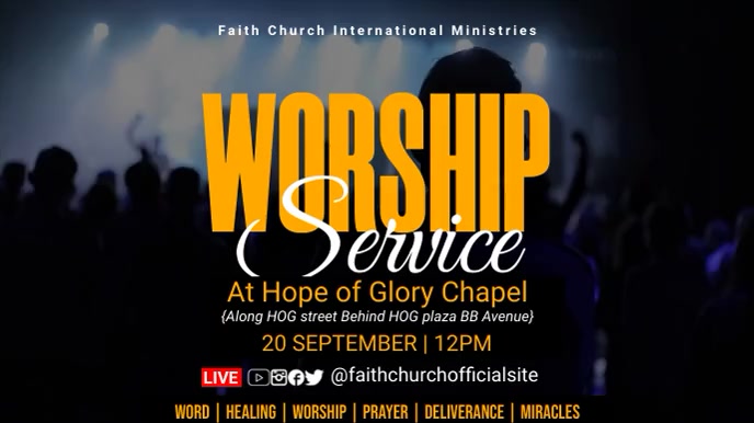 Worship Service Template | PosterMyWall