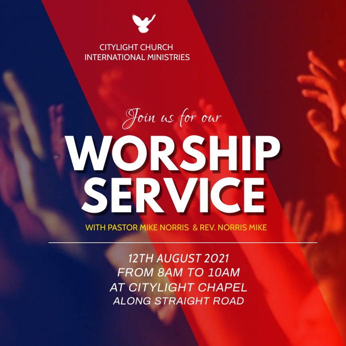 worship service flyer Template | PosterMyWall