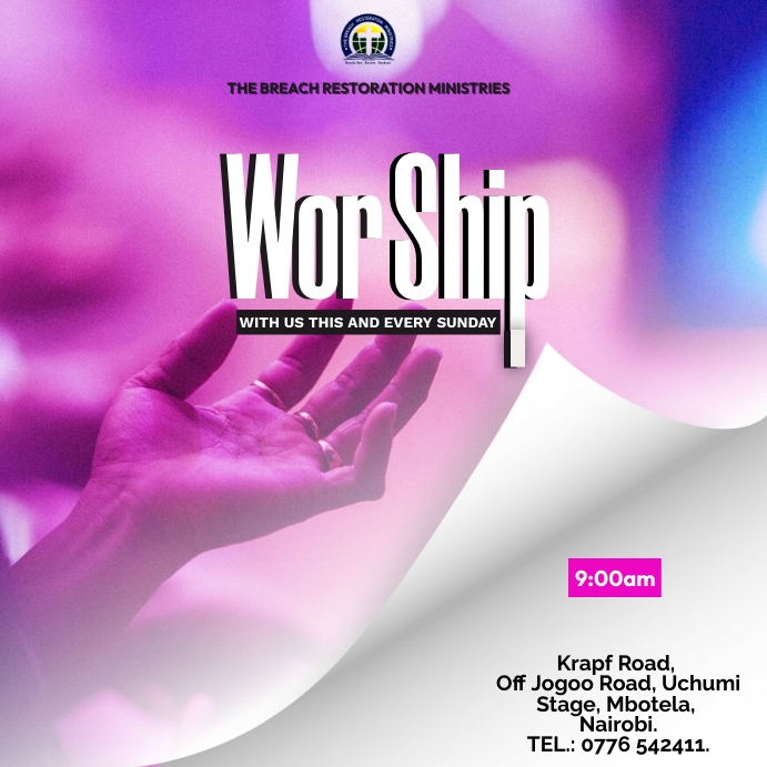 worship service invite Template | PosterMyWall