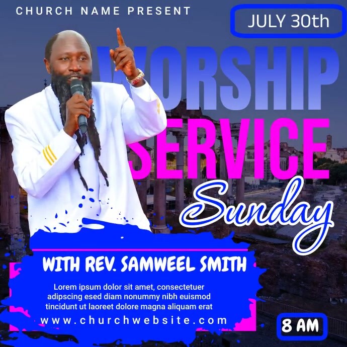 worship service/sunday service Template | PosterMyWall