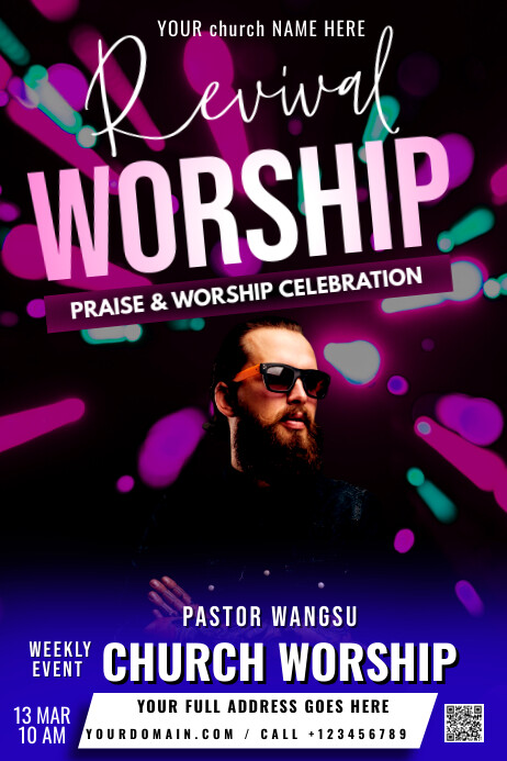 worship services Template | PosterMyWall