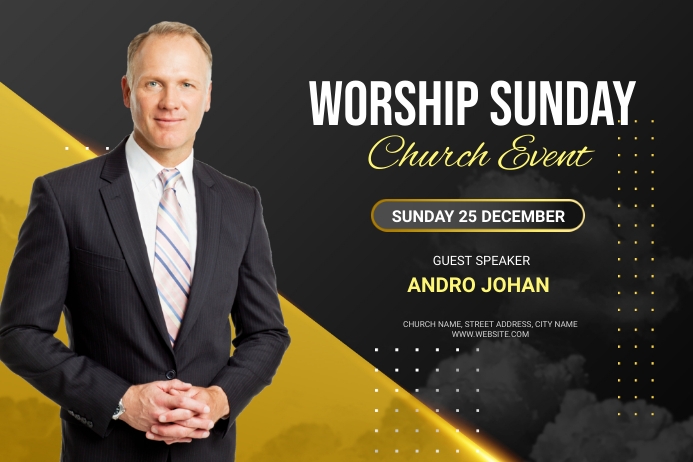 Worship sunday Banner Template | PosterMyWall