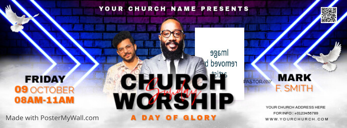worship sunday church Template | PosterMyWall