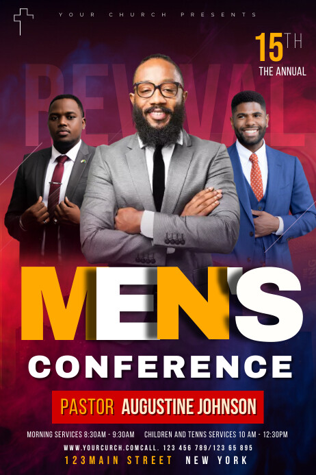 Men' Conference Template | PosterMyWall
