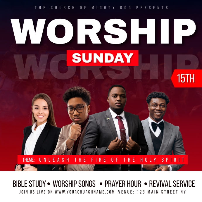 Worship Sunday Template | PosterMyWall