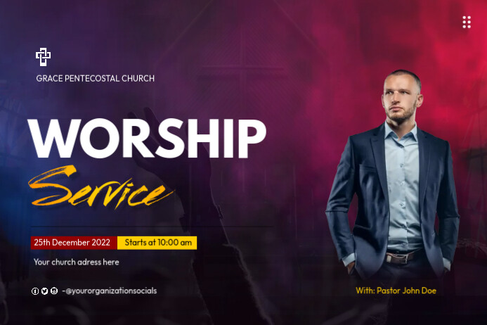 worship sunday Template | PosterMyWall