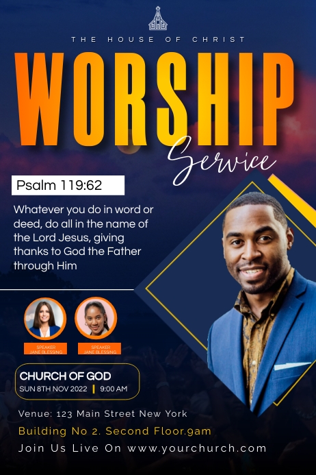 Worship Sunday | PosterMyWall