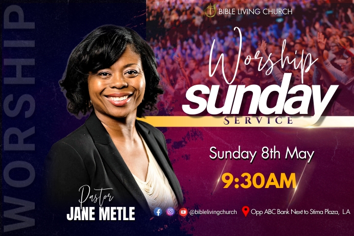 worship sunday Template | PosterMyWall