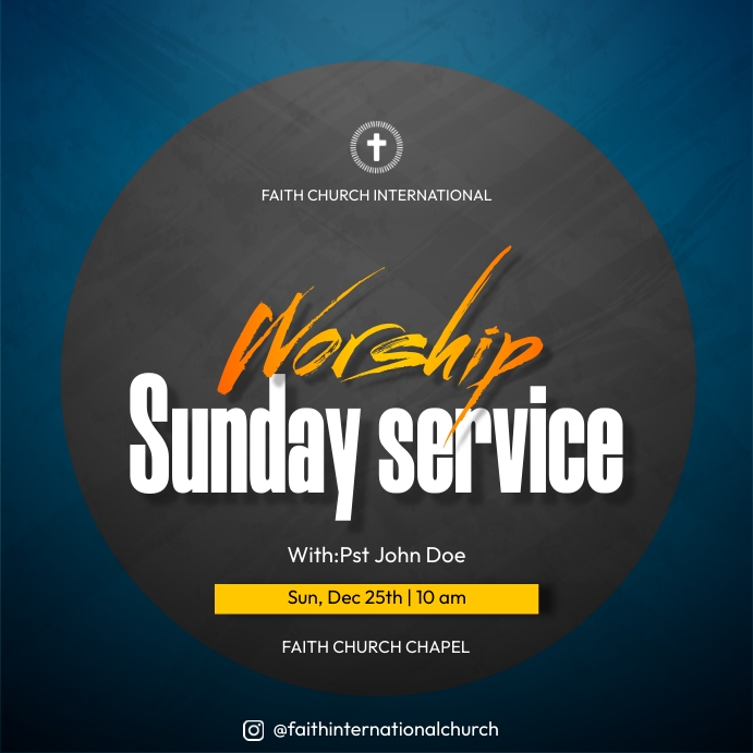 worship sunday Template | PosterMyWall