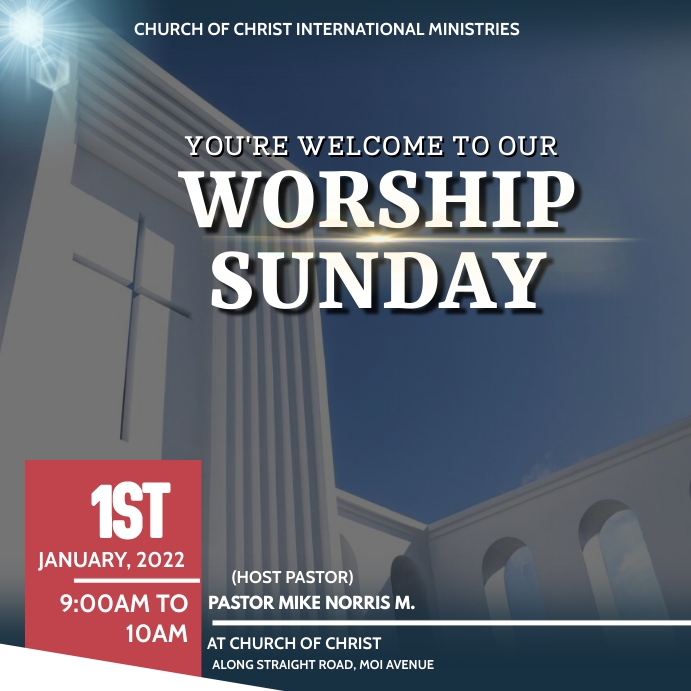 worship sunday flyer template (16) | PosterMyWall