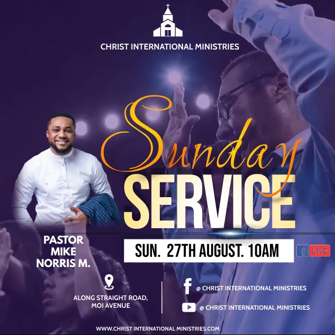 Copy of worship sunday flyer template (27) | PosterMyWall