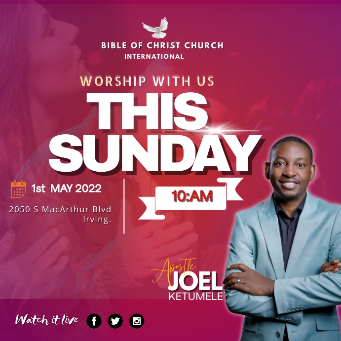 Worship sunday flyer template (8) | PosterMyWall