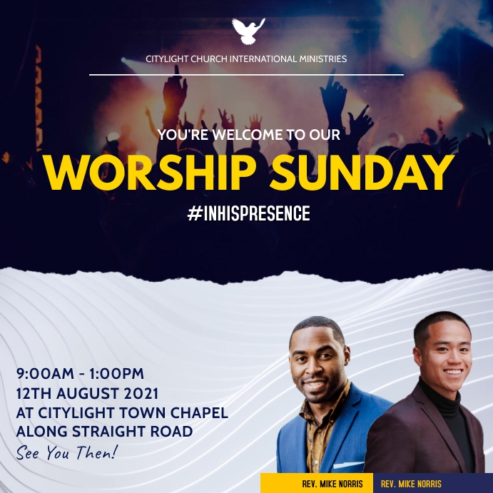 worship sunday flyer template | PosterMyWall
