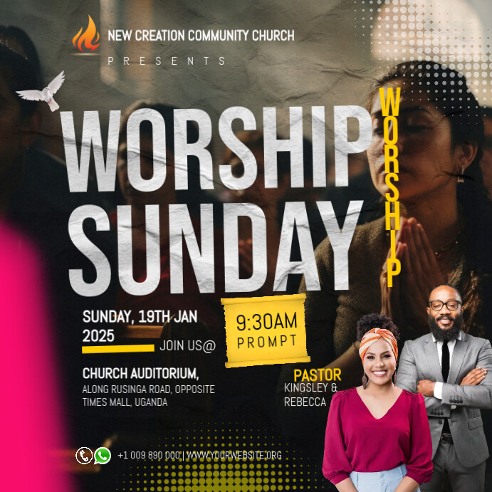 Worship Sunday Poster Template | PosterMyWall