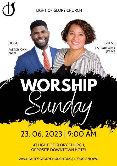 Copy of WORSHIP SUNDAY POSTER | PosterMyWall