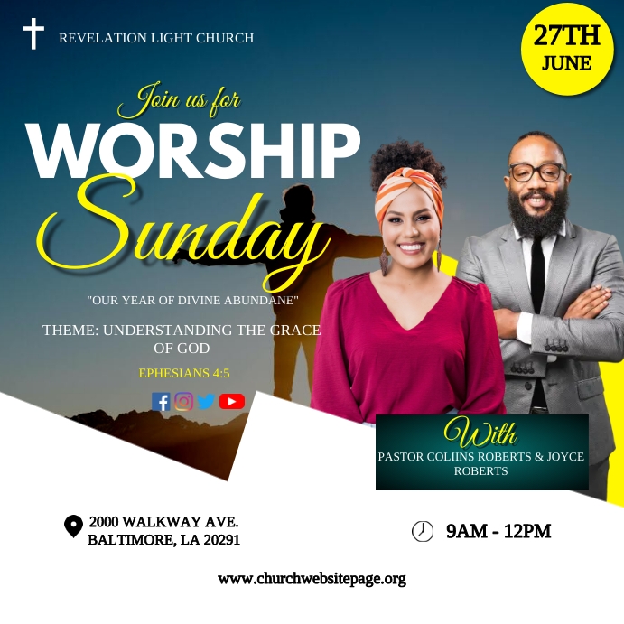 Copy of Worship Sunday Poster | PosterMyWall