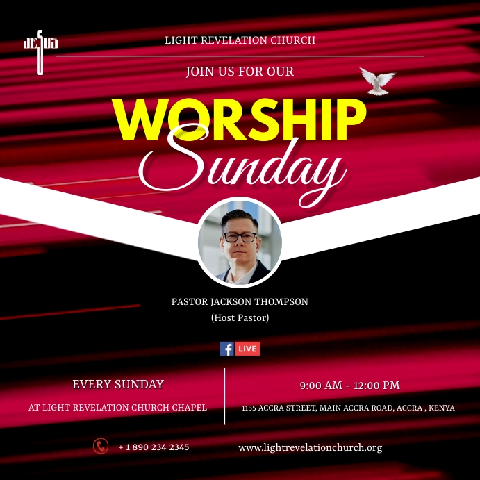 Copy of WORSHIP SUNDAY POSTER | PosterMyWall