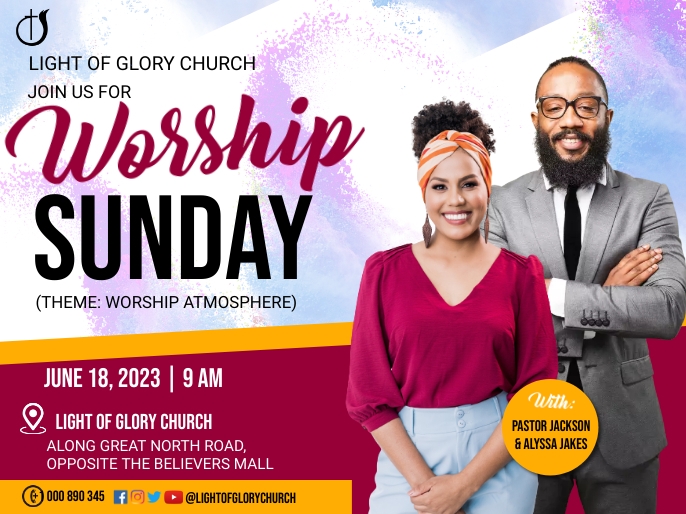 Copy of WORSHIP SUNDAY POSTER | PosterMyWall