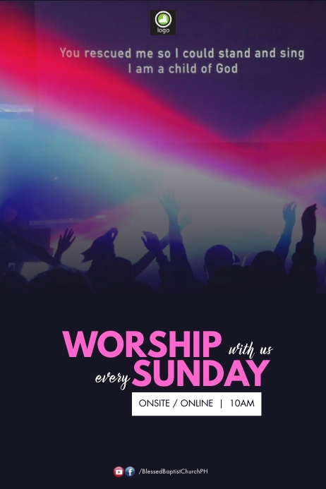 Worship Sunday Poster Template | PosterMyWall