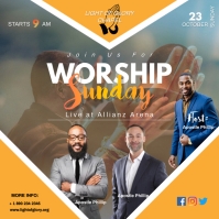 WORSHIP Sunday Poster Template | PosterMyWall