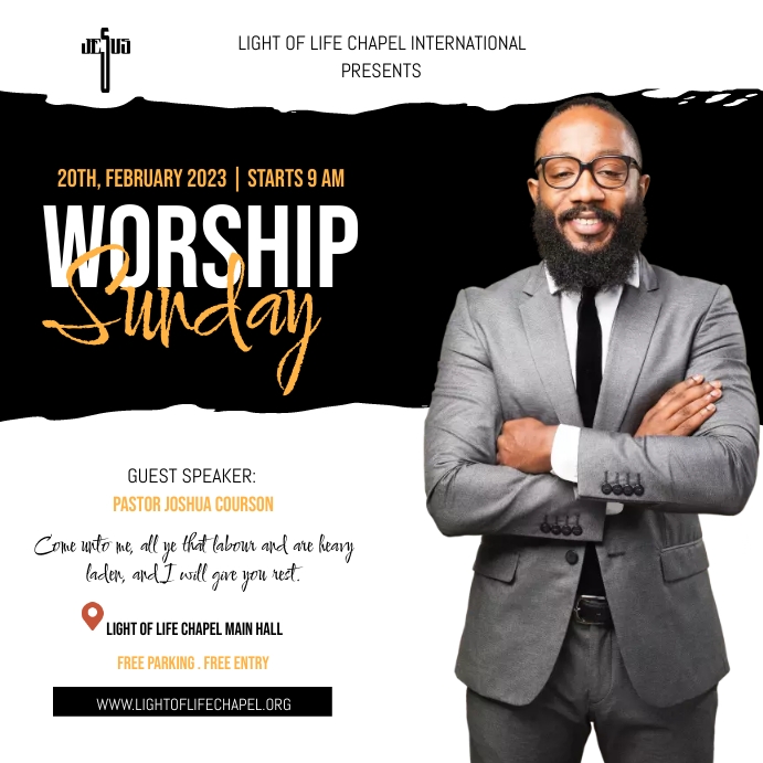 Copy of WORSHIP SUNDAY POSTER | PosterMyWall