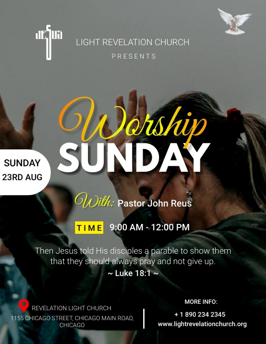 Copy of WORSHIP SUNDAY POSTER | PosterMyWall