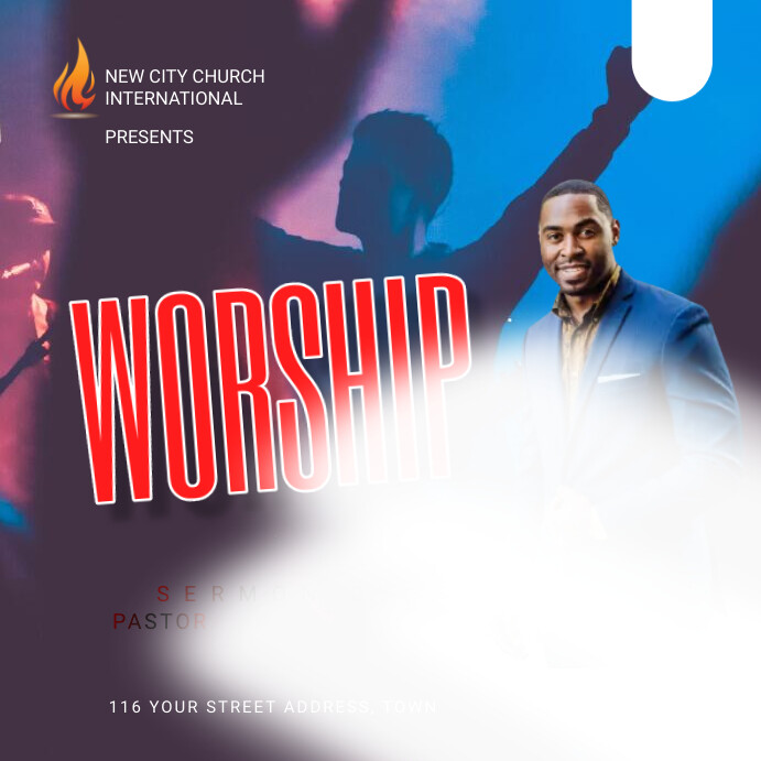 WORSHIP SUNDAY POSTER Template | PosterMyWall