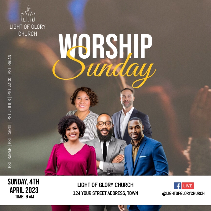 Copy of WORSHIP SUNDAY POSTER | PosterMyWall