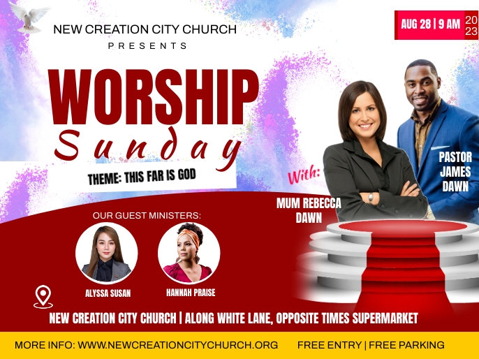 WORSHIP SUNDAY POSTER Template | PosterMyWall