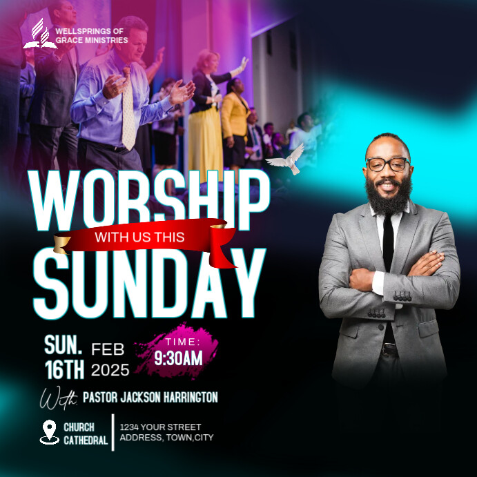 Copy of Worship Sunday Poster | PosterMyWall