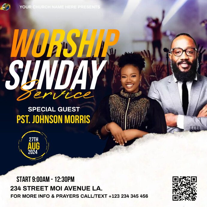 Plantilla de Worship sunday service | PosterMyWall