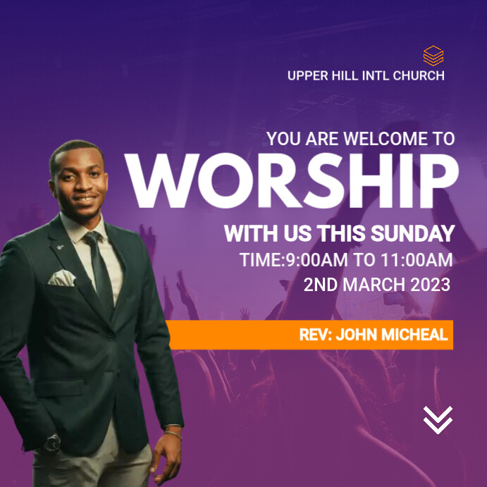 worship sunday service Template | PosterMyWall