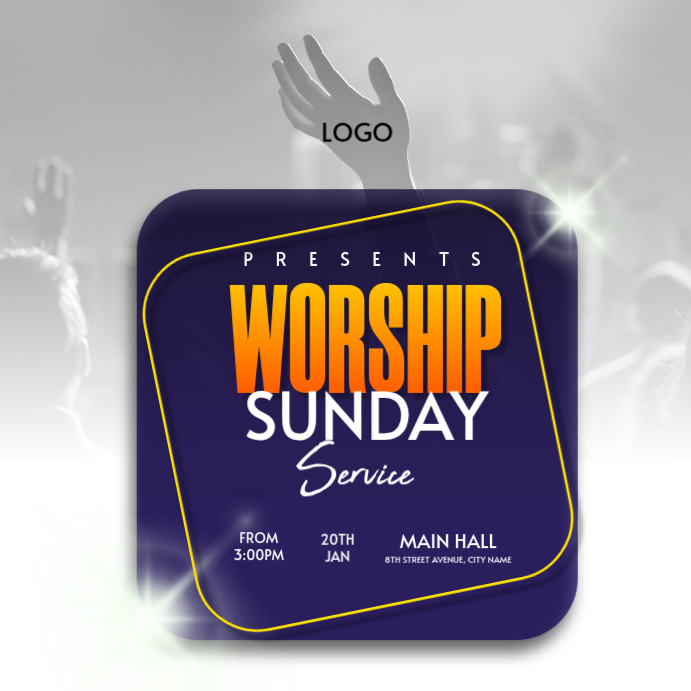 worship sunday service Template | PosterMyWall