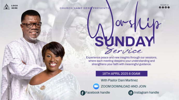 Worship sunday service Template | PosterMyWall