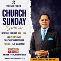 CHURCH SUNDAY SERVICE Template | PosterMyWall