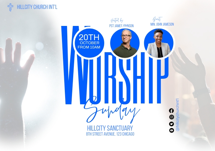 worship sunday service Template | PosterMyWall
