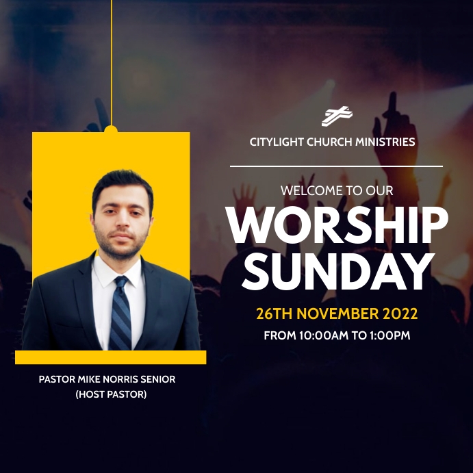 Brosur Layanan Ibadah Minggu Templat | PosterMyWall