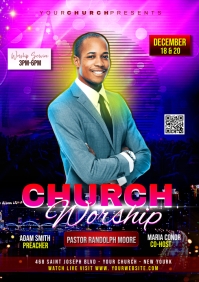 worship Sunday service template | PosterMyWall