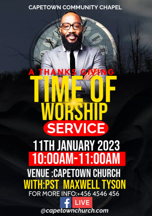 worship time flyer poster Template | PosterMyWall