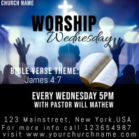 Worship Wednesday poster Template | PosterMyWall