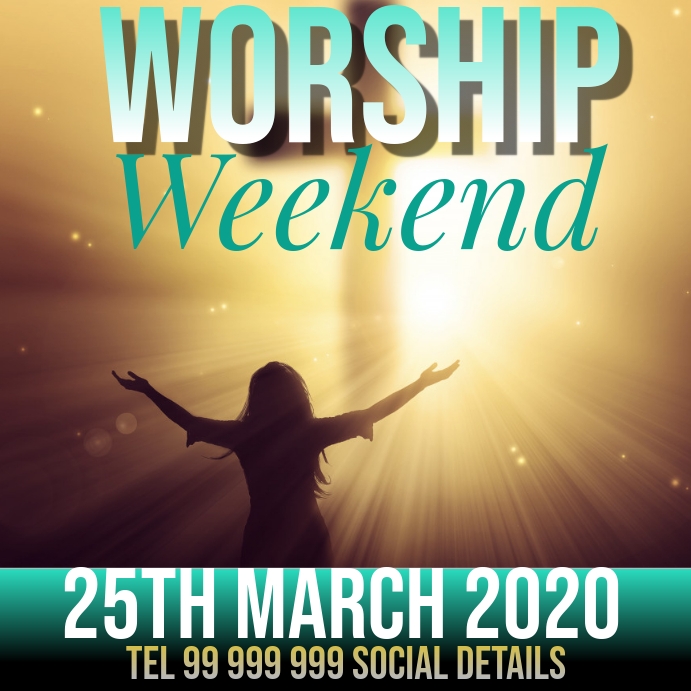 worship weekend Template | PosterMyWall