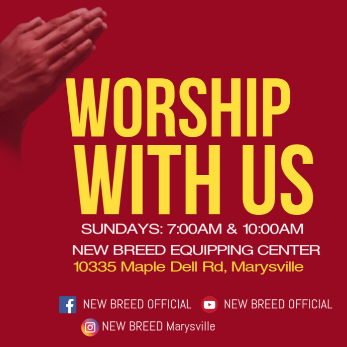 Copy of WORSHIP WITH US FLYER | PosterMyWall